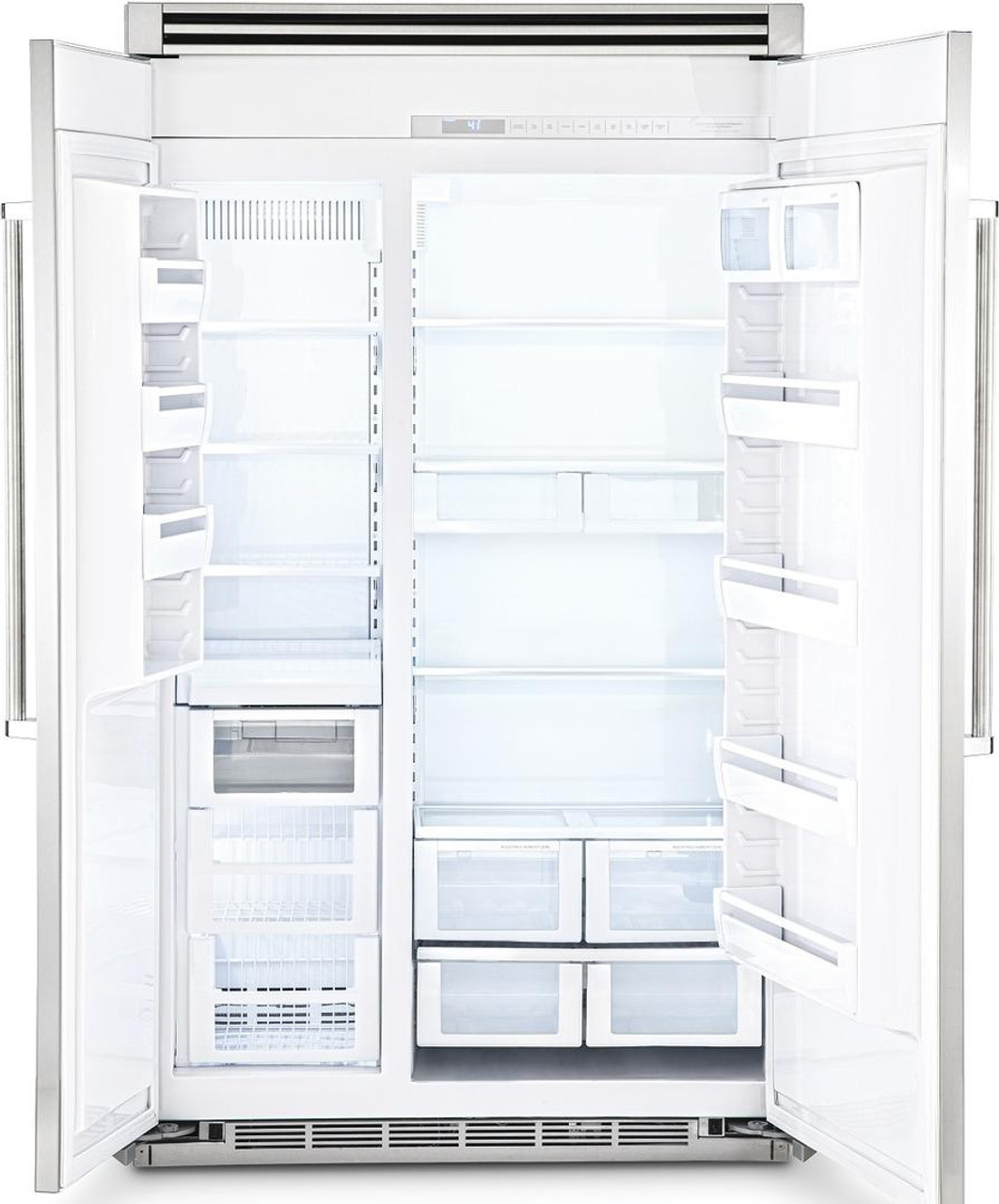 VCSB5483SS Viking 48 Professional 5 Series Side by Side Built in Refrigerator with Quiet Cool Stainless