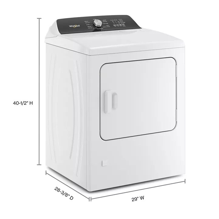Whirlpool WED5050LW 29" Front Load Electric Dryer 7.0 cu. ft. - White ...
