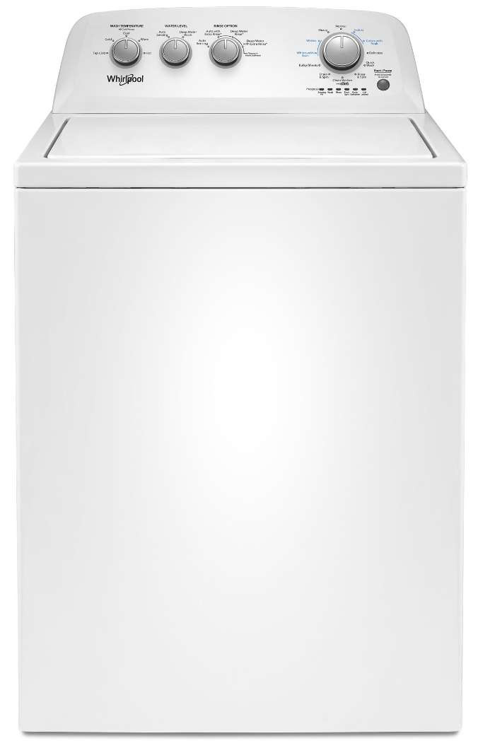 Whirlpool WTW4855HW 28" Top Load 3.8 cu. ft Washer with Water Level ...
