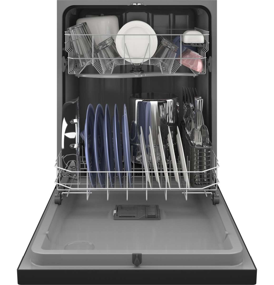 GE GDF535PGRBB Front Control Dishwasher - 55 dBa - Black - US Appliance