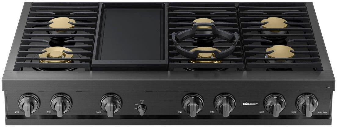 Dacor DTT48T963GM 48" Gas Rangetop with 6 Burners and Griddle ...
