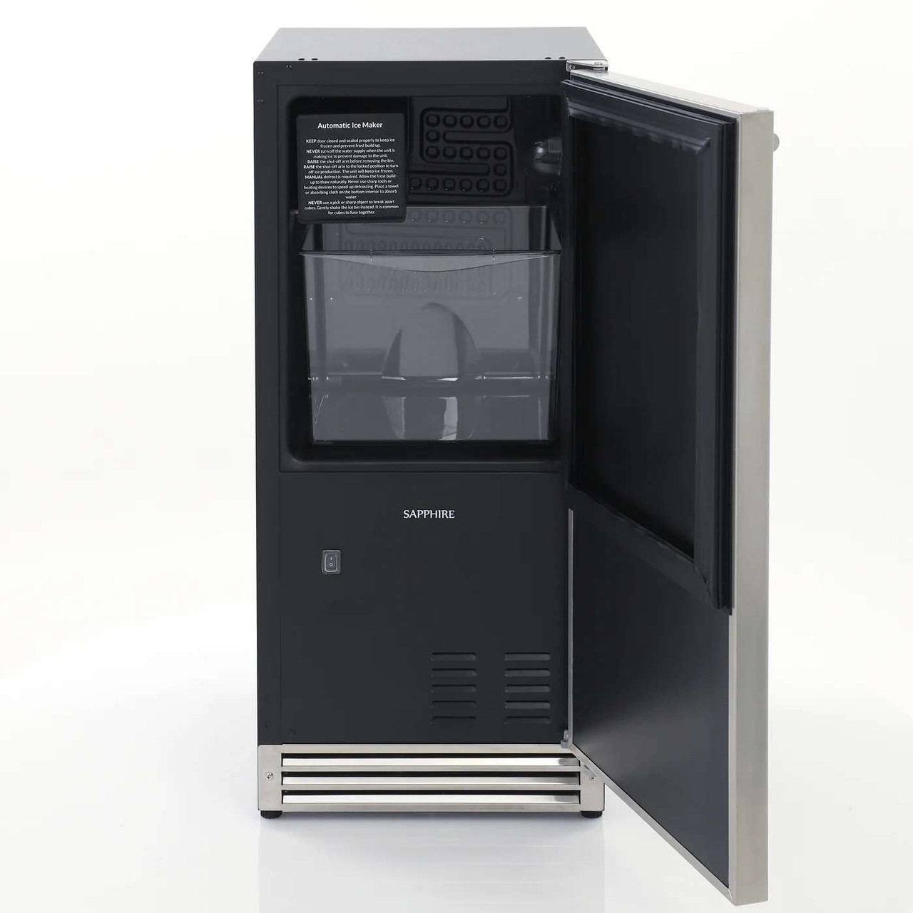 Sapphire SCIM153SS 15" Crescent Cube Indoor/Outdoor Ice Machine ...