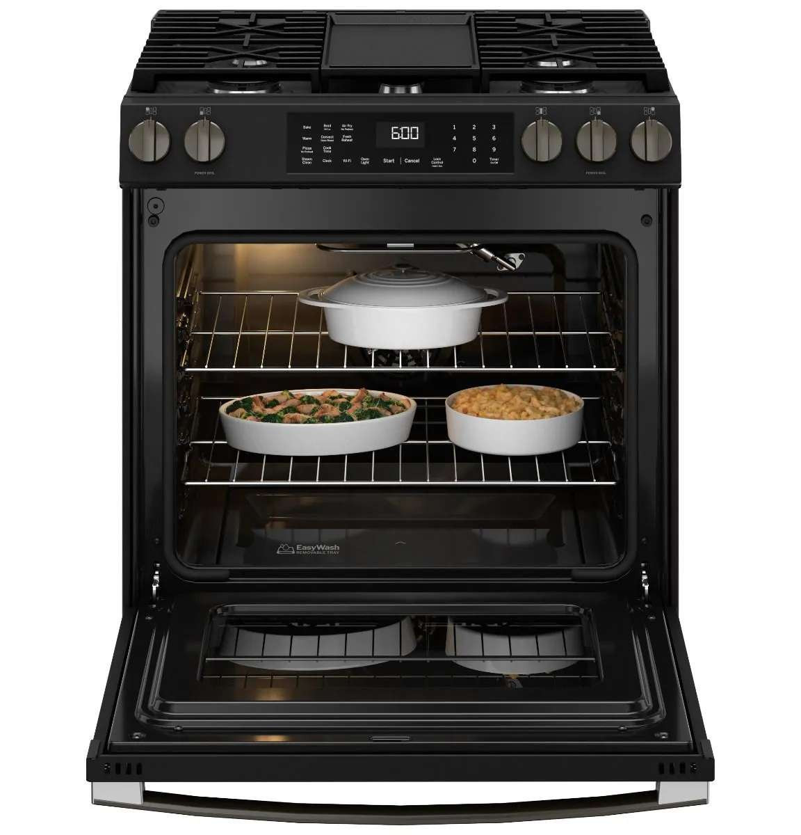 GE GGS600AVDS 30" Slide-In Gas Convection Range with No Preheat Air Fry ...