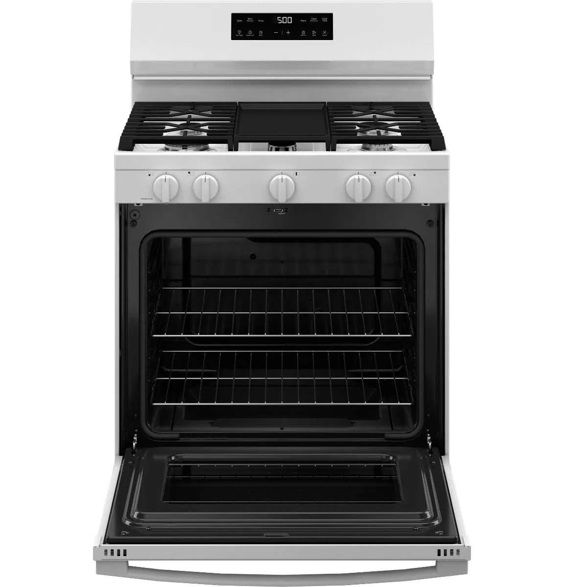 GE GGF500PVWW 30" Free Standing Gas Range 4 Burners with Griddle ...