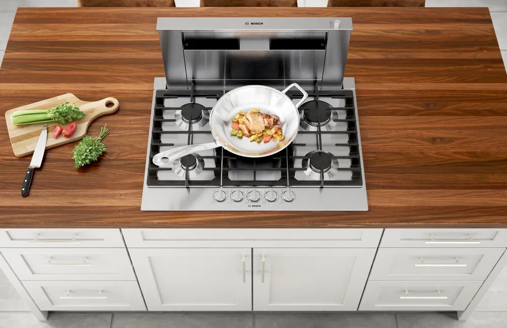 Bosch NGM8659UC 36" Gas Cooktop with OptiSim Burner and FlameSelect ...