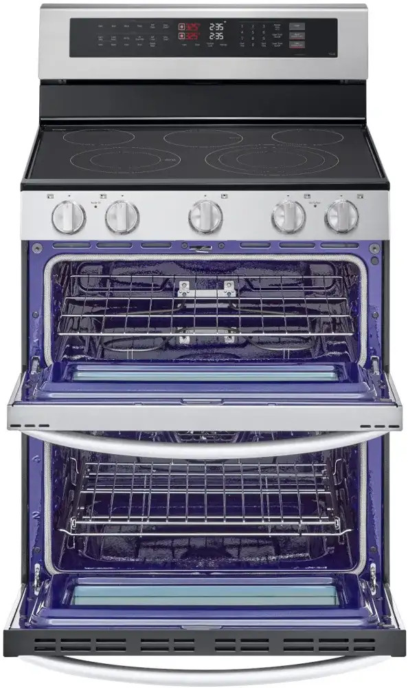 LG LDEL7324SE 30" Smart Electric Double Oven Range with Air Sious Vide ...