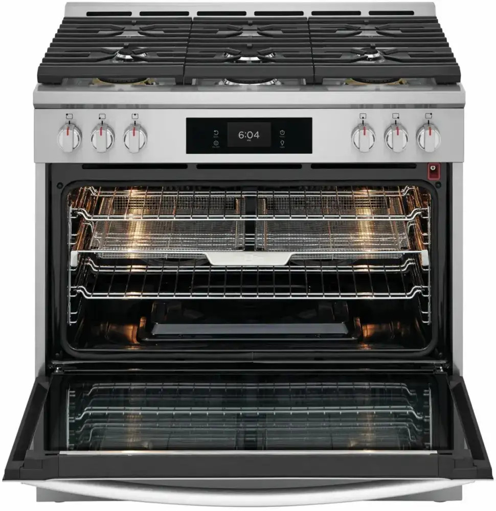 Frigidaire Gallery GCFG3661AF 36" ADA Freestanding Gas Range with 6 ...