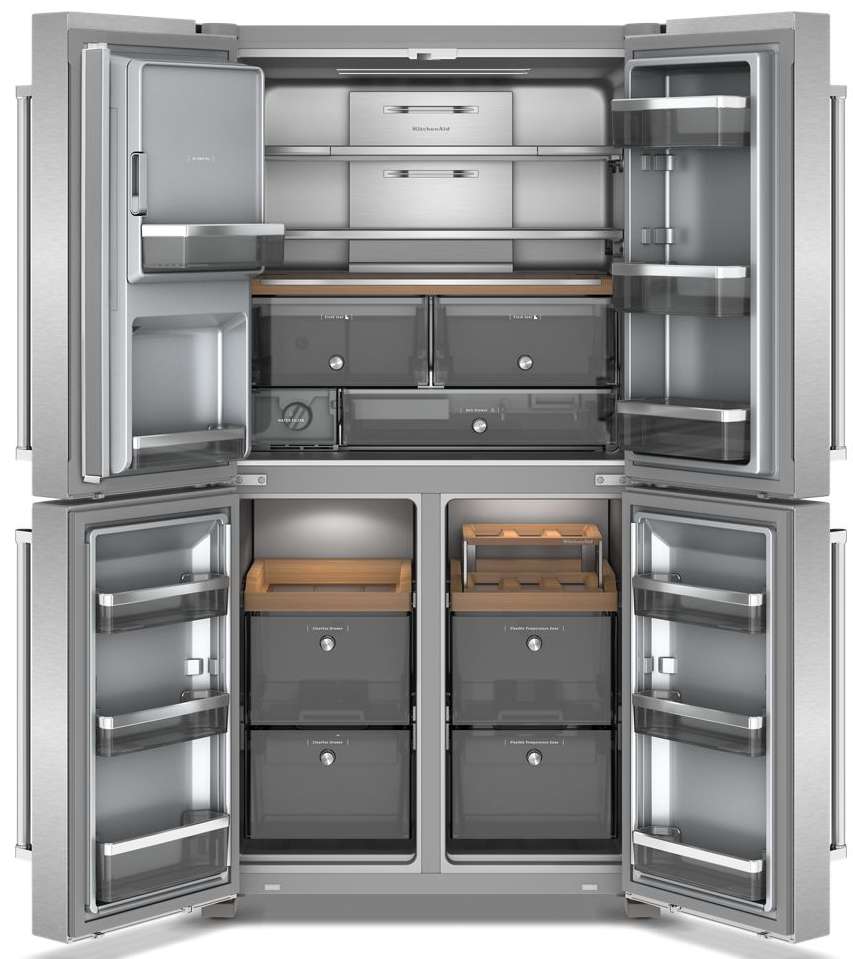 KRQC736RPS KitchenAid 36" Four Door French Door Refrigerator with ...