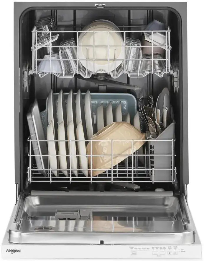 Whirlpool WDP540HAMW 24" Top Control Dishwasher with Triple Filtration ...