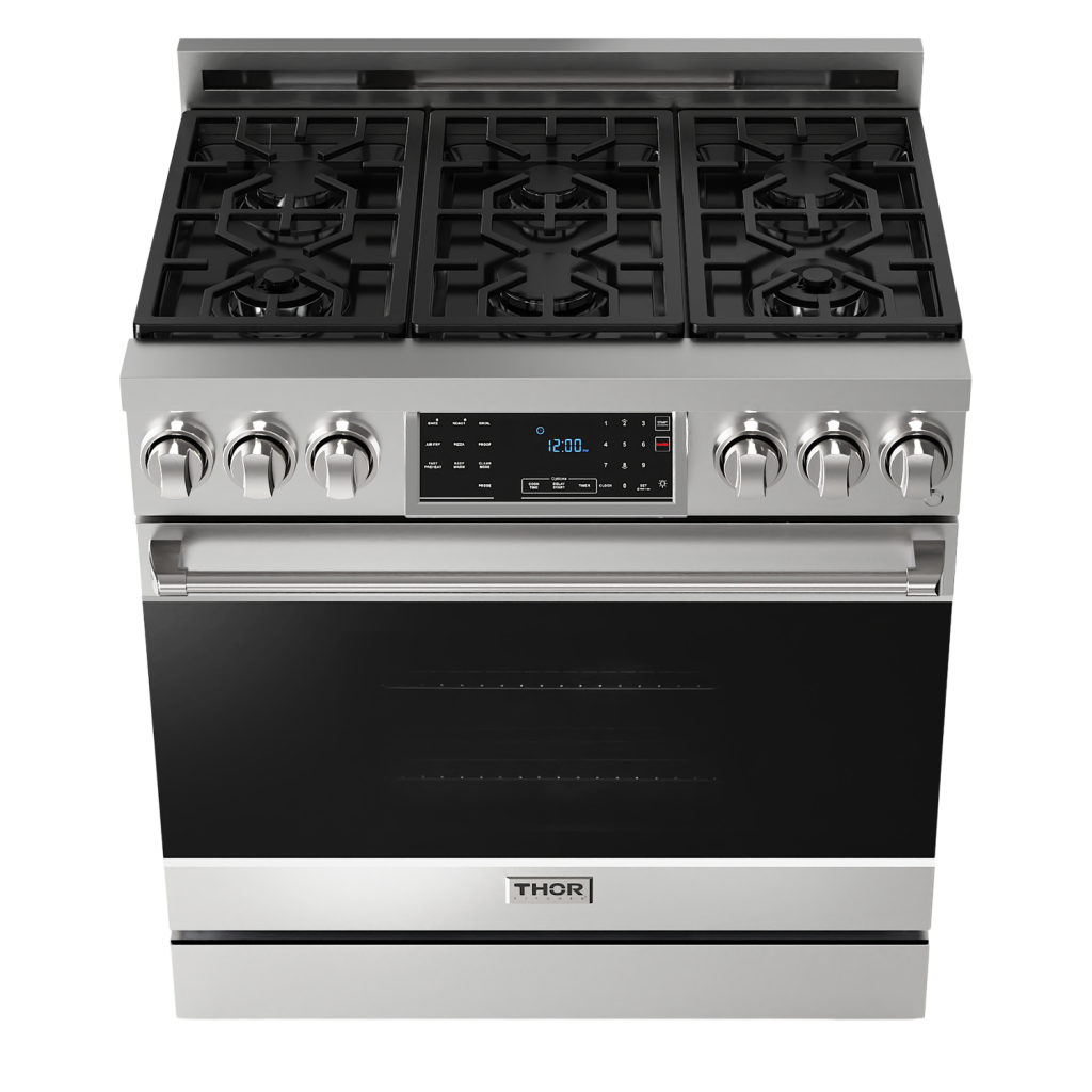 Thor Kitchen RSG36LP Gordon Ramsay 36" Gas Range with Tilt Panel Touch ...
