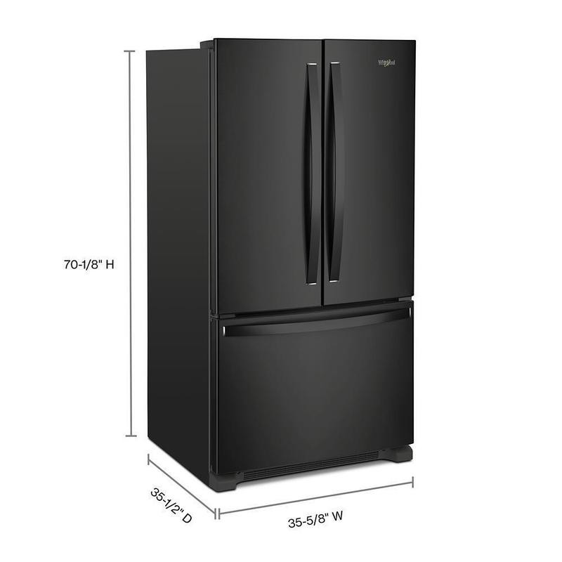 Whirlpool WRFF3036RB 36" French Door Refrigerator with Ice Maker 25.2 ...