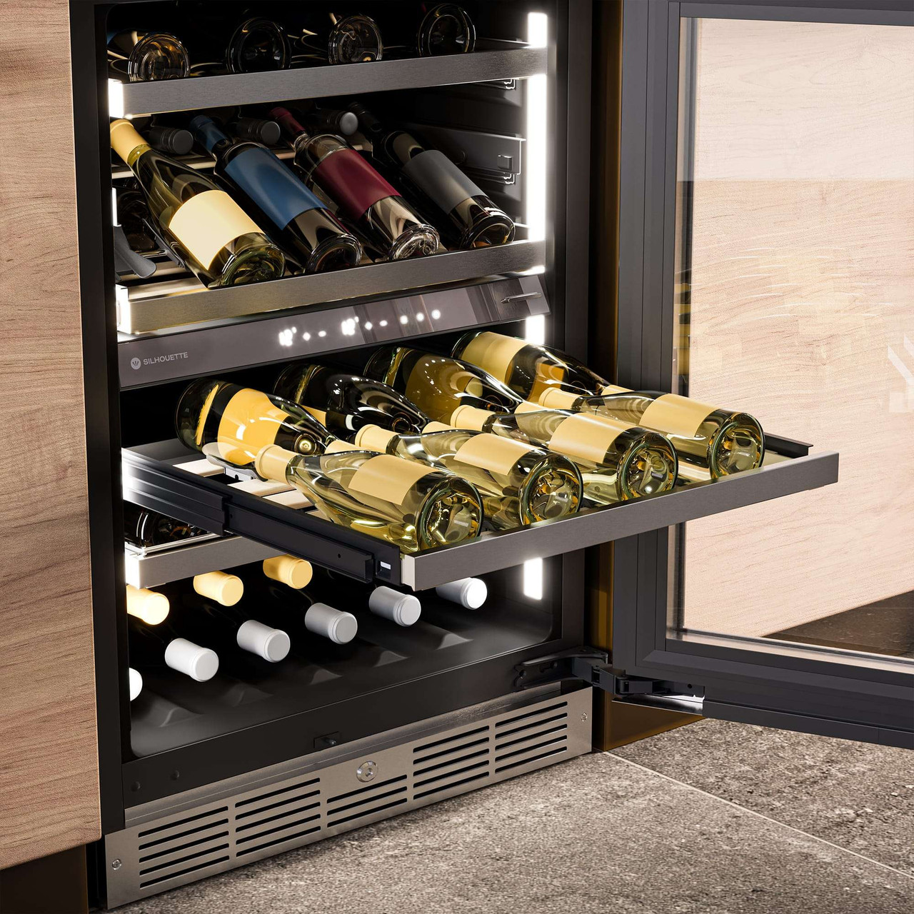 Danby SPRWC052D3SSP Silhouette Pro 24" Dual Zone Wine Cellar Gen 3 with ...