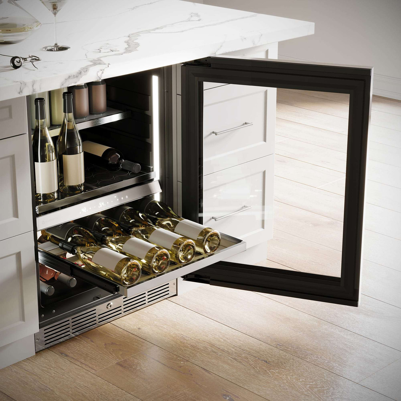 SPRWBC052D3SS Danby Silhouette 24" Wine and Beverage Center Gen 3 with ...