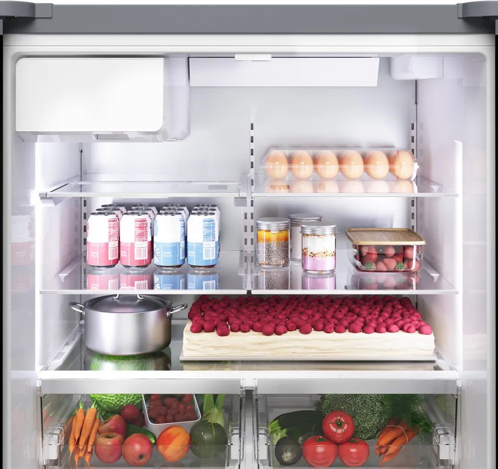 B36FD52SNB Bosch 36" 500 Series French Door Refrigerator with External ...