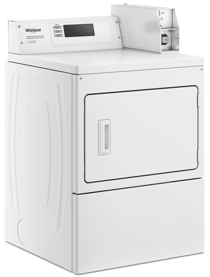 Whirlpool CGM2779JQ 27" Commercial Front Load Gas Dryer with Coin Drop ...