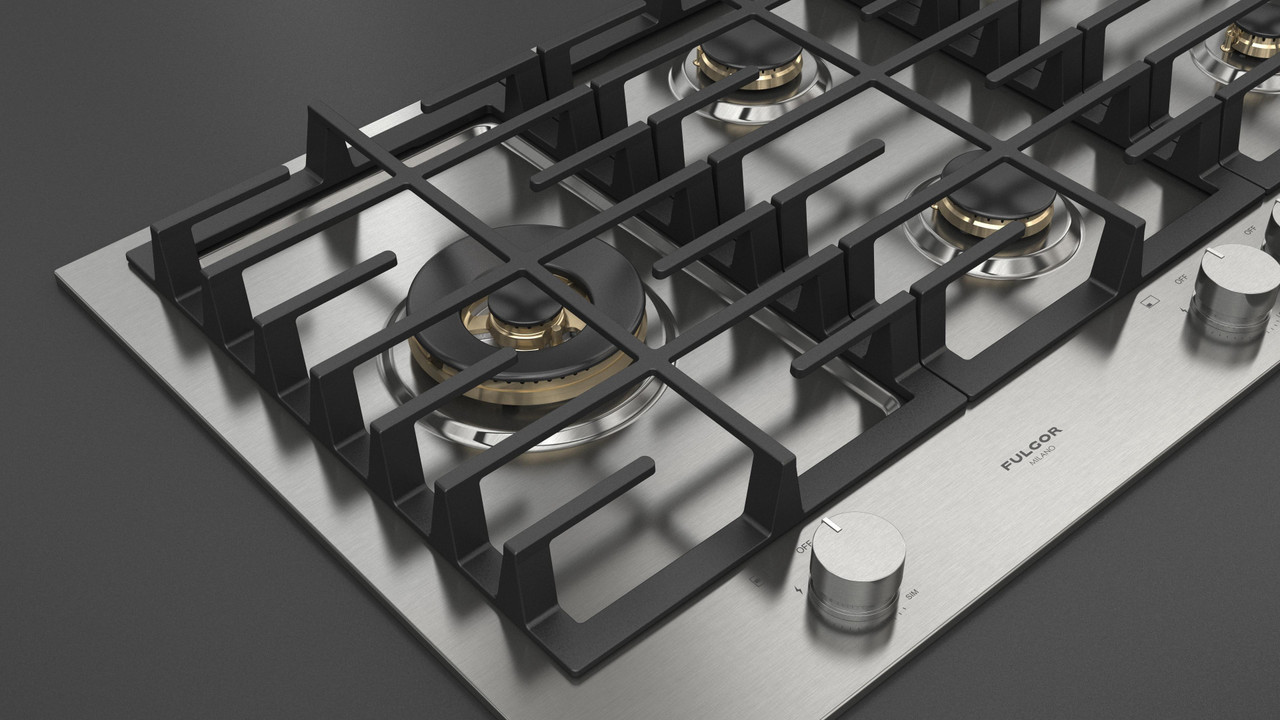 F4MEGK36S1 Fulgor Milano 36" Gas Cooktop with 5 Brass Burner - Matteo ...