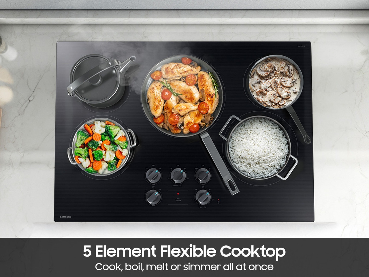 Samsung NZ30FG6332RK 30" Smart Electric Cooktop with 5 Elements and ...