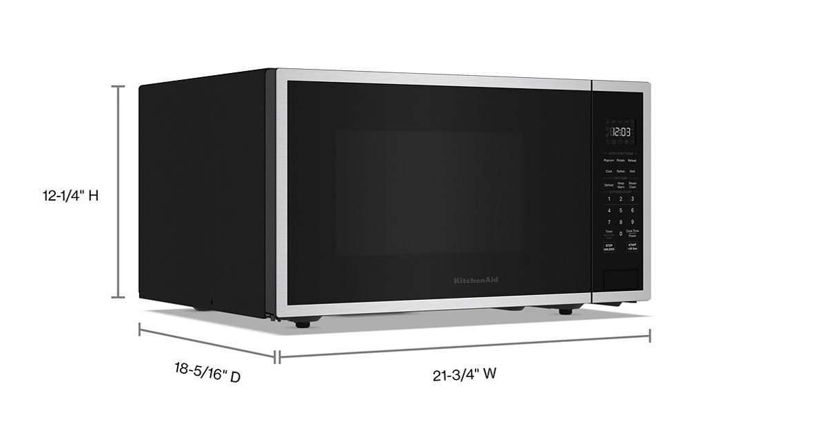 KitchenAid KMCS324SPS 24" Countertop Microwave with Sensor Cooking ...