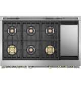 Monogram ZDP486NDTSS 48" Dual Fuel Range with 6 Burners and Griddle ...