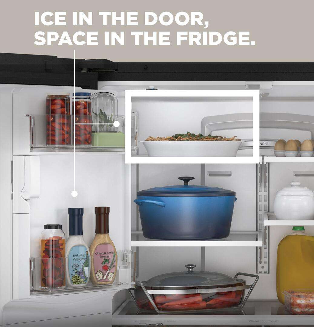 GE GFE28GYNFS 36" French-Door Bottom Freezer Refrigerator with Showcase ...