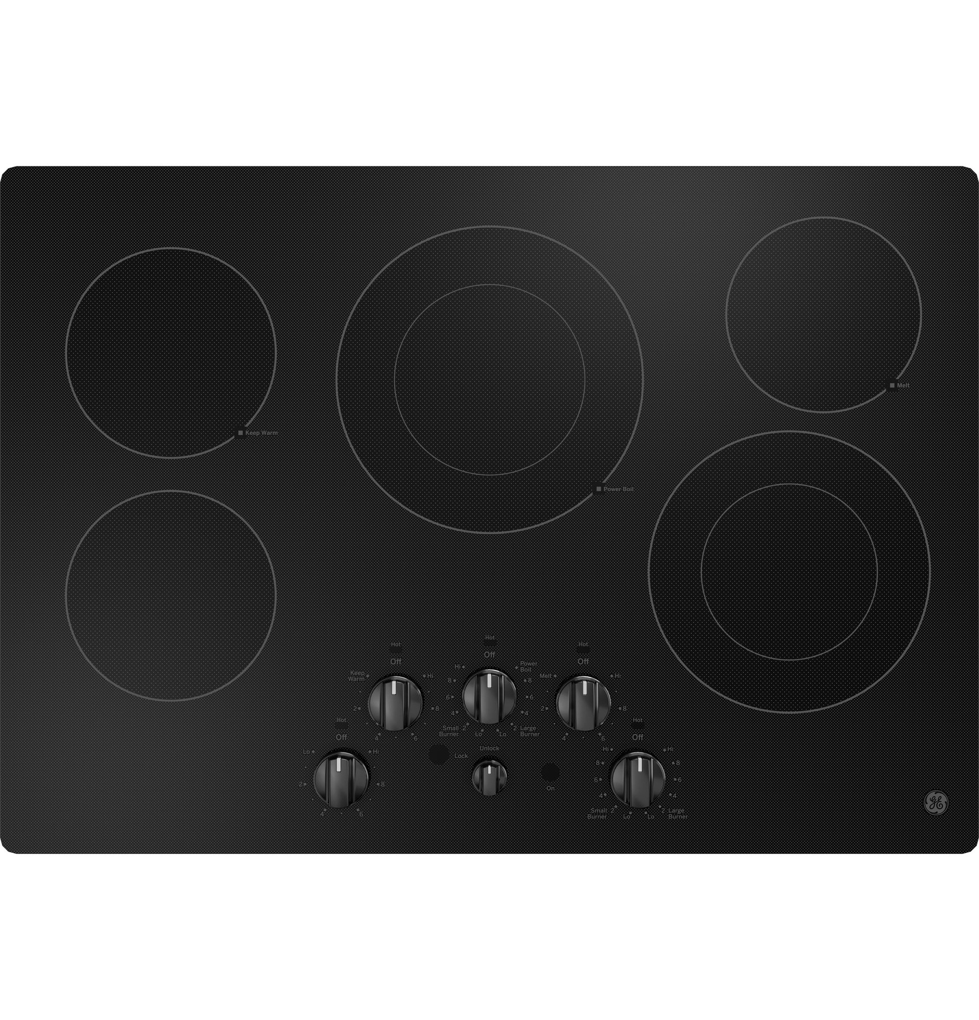 JEP5030DTBB GE 30" Built-In ADA Compliant WiFi Enabled Electric Cooktop ...