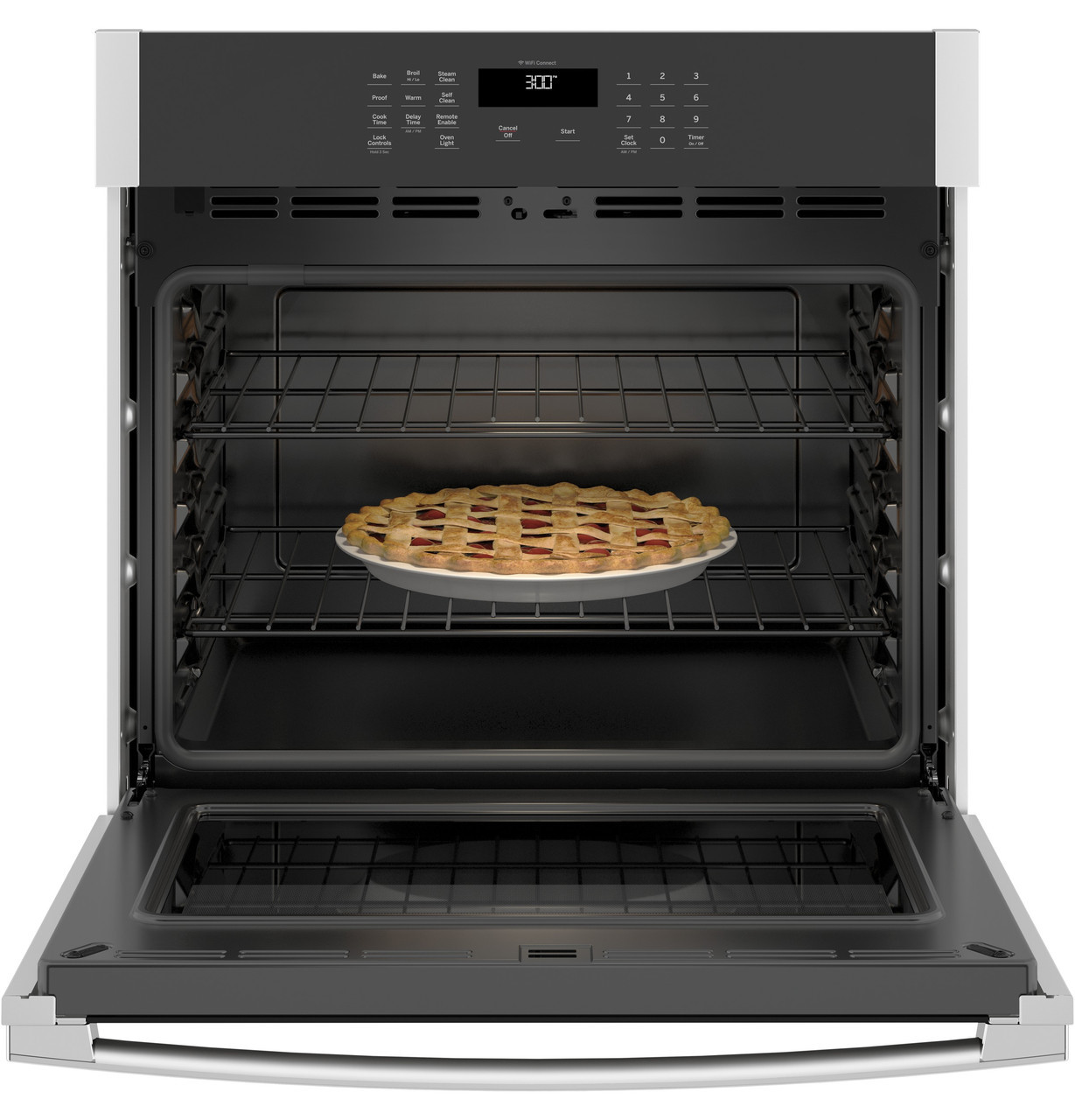 GE JTS3000SNSS 30" Single Wall Oven with Never Scrub Heavy Duty Racks ...