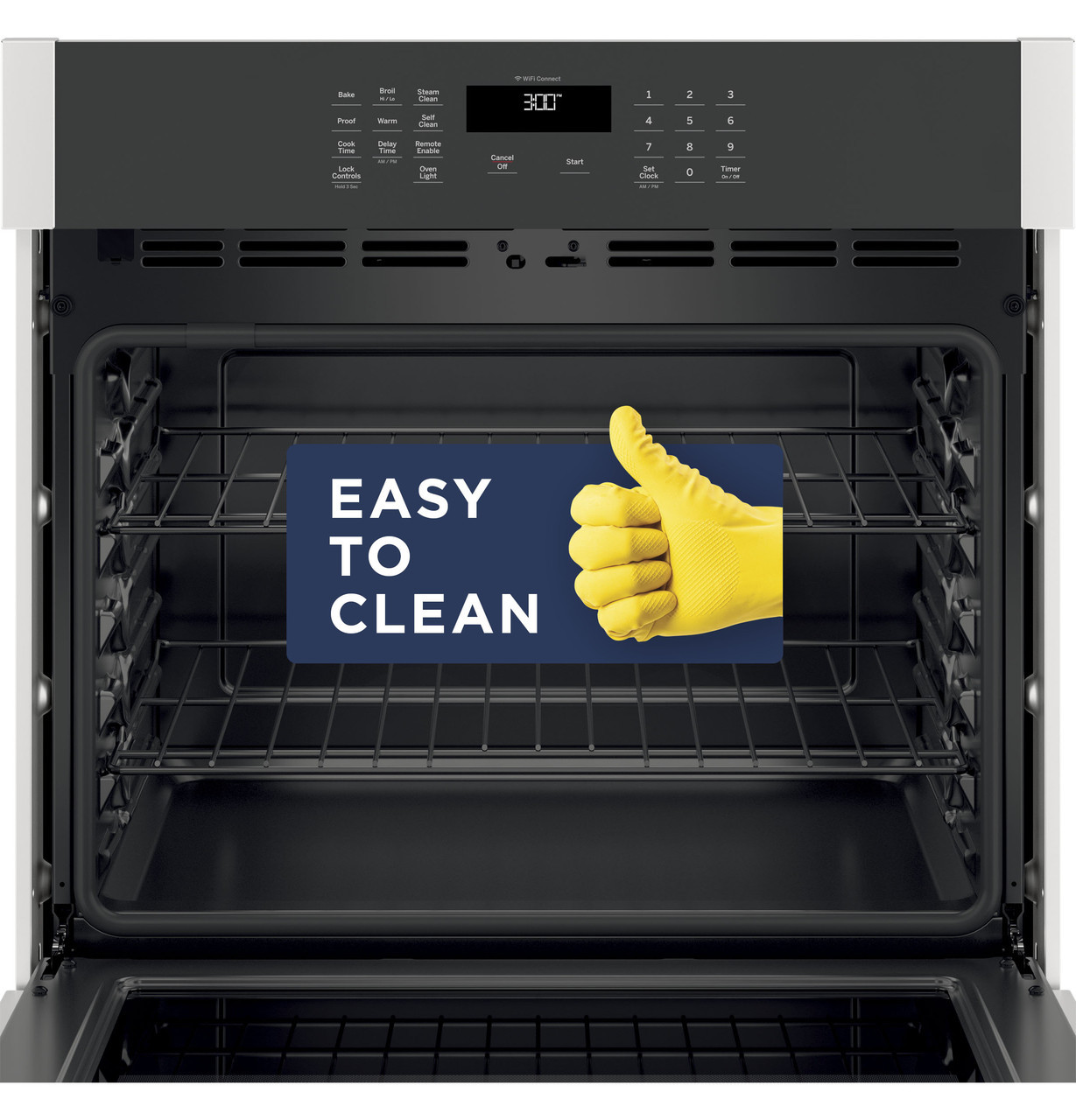 GE JTS3000SNSS 30" Single Wall Oven with Never Scrub Heavy Duty Racks ...