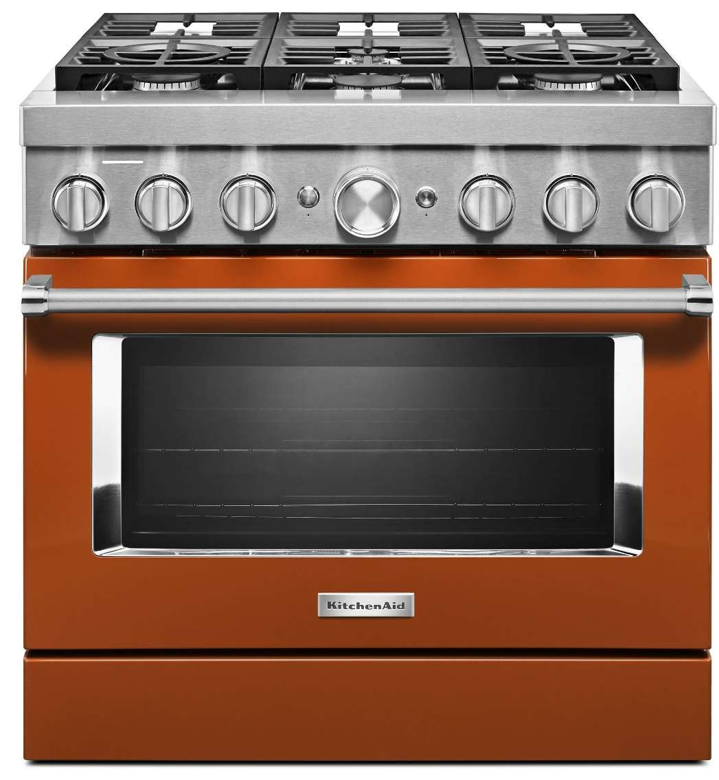 KitchenAid KFDC506JSC 36" Dual Fuel Range with 6 Burners - Scorched ...