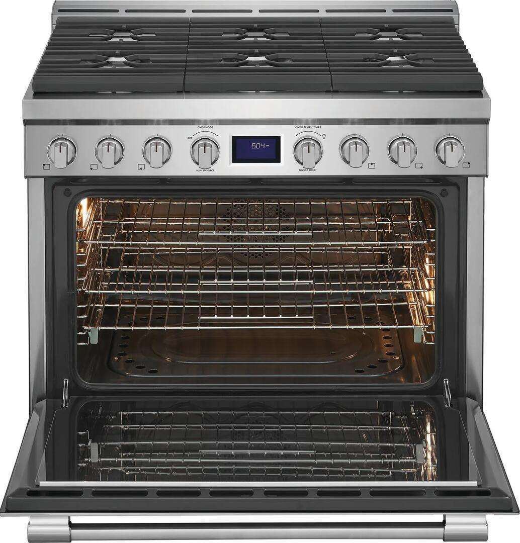 PCFG3670AF Frigidaire Professional 36" Front Control Gas Range with 6 ...