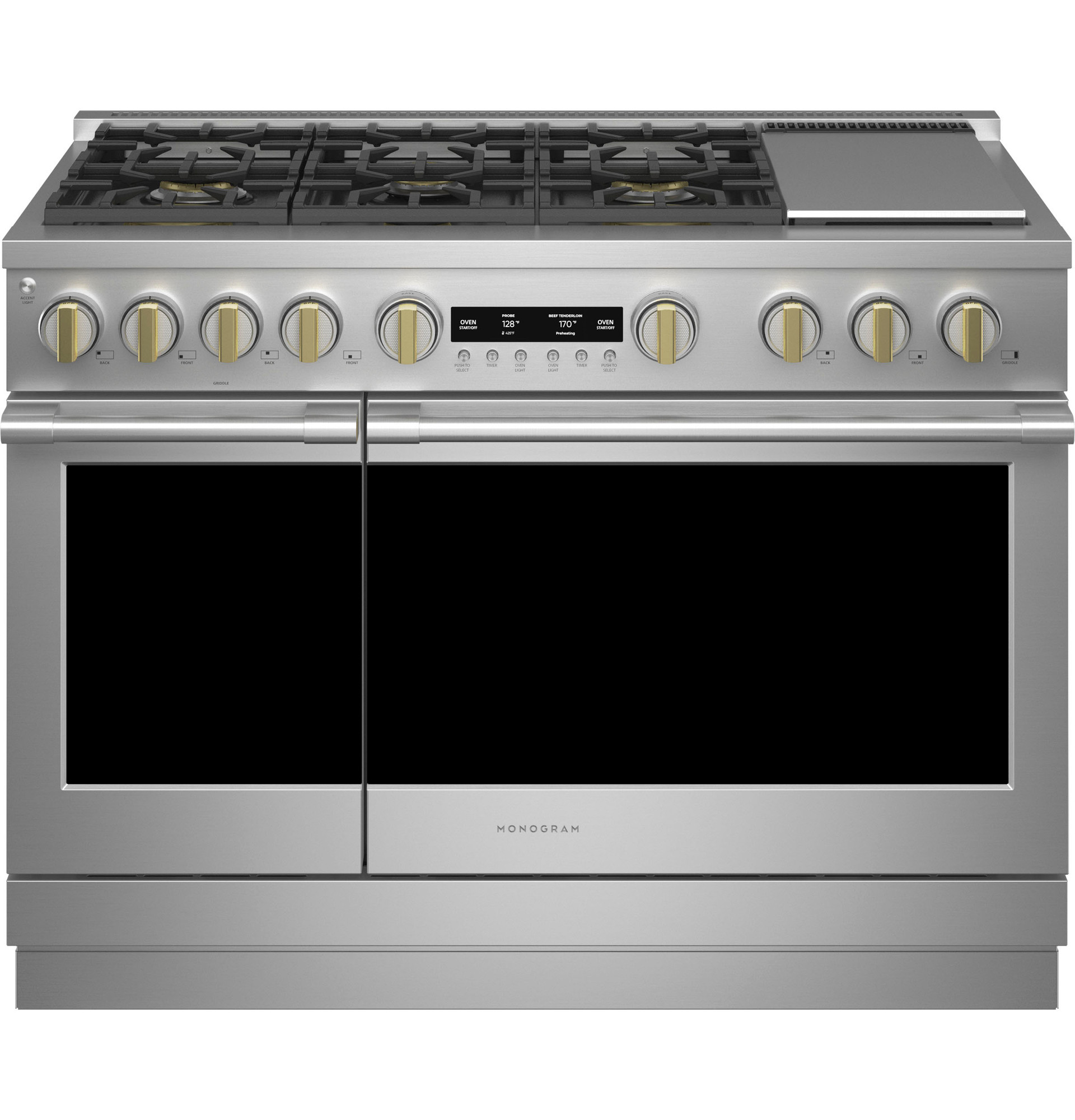ZGP486NDTSS Monogram 48" Professional All Gas Range with 6 Burners and ...