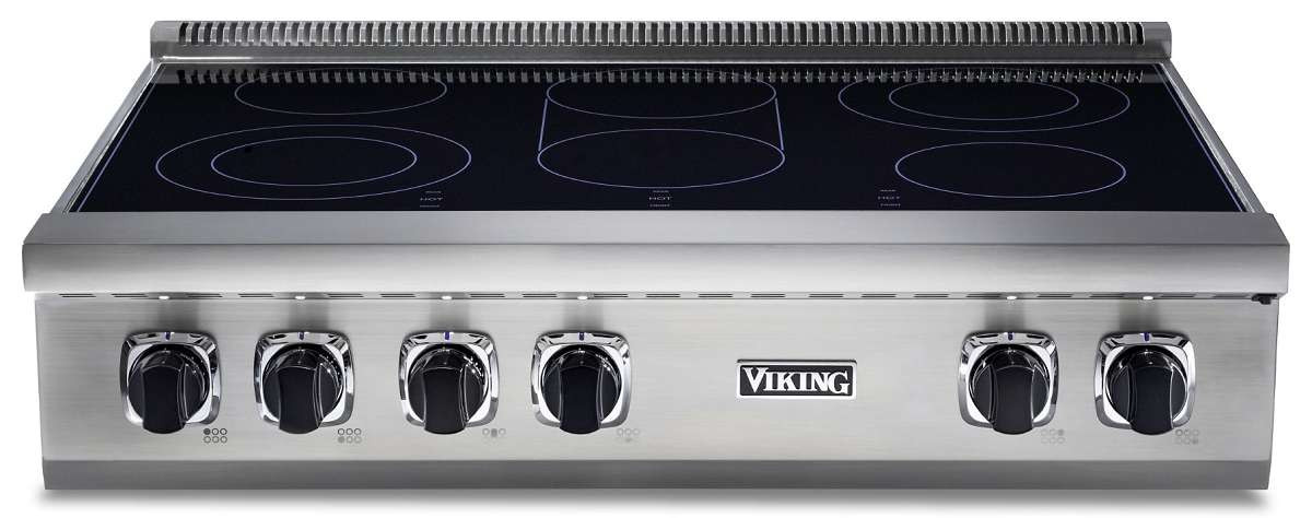 Viking VERT53616BSS 36" Electric Rangetop with QuickCook and 4 Cooking ...
