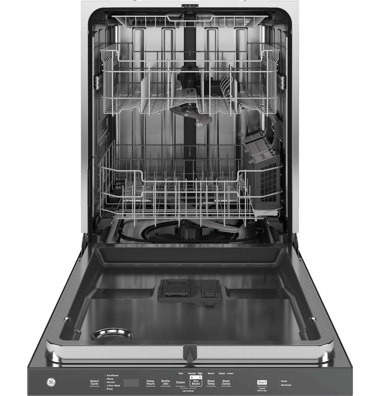 GE GDP670SGVBB 24" Top Control Dishwasher - 45 dBa - Black - US Appliance