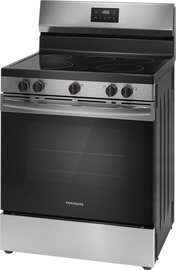 Frigidaire FCRE3052BS 30" Electric Range with Quick Boil and 5 Cooking ...