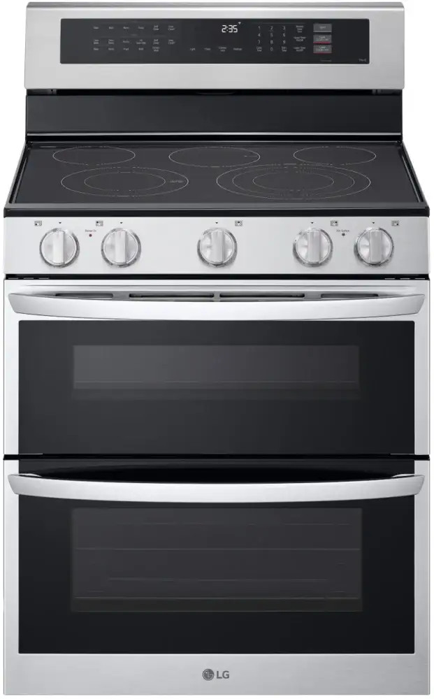 LG LDEL7324SE 30" Smart Electric Double Oven Range with Air Sious Vide ...