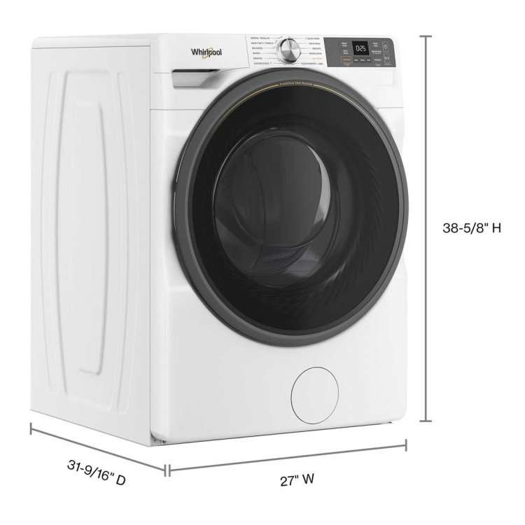 WFW5720RW Whirlpool 27" 4.5 cu. ft. Smart Front Load Washer with FreshFlow™ Vent System - White ...