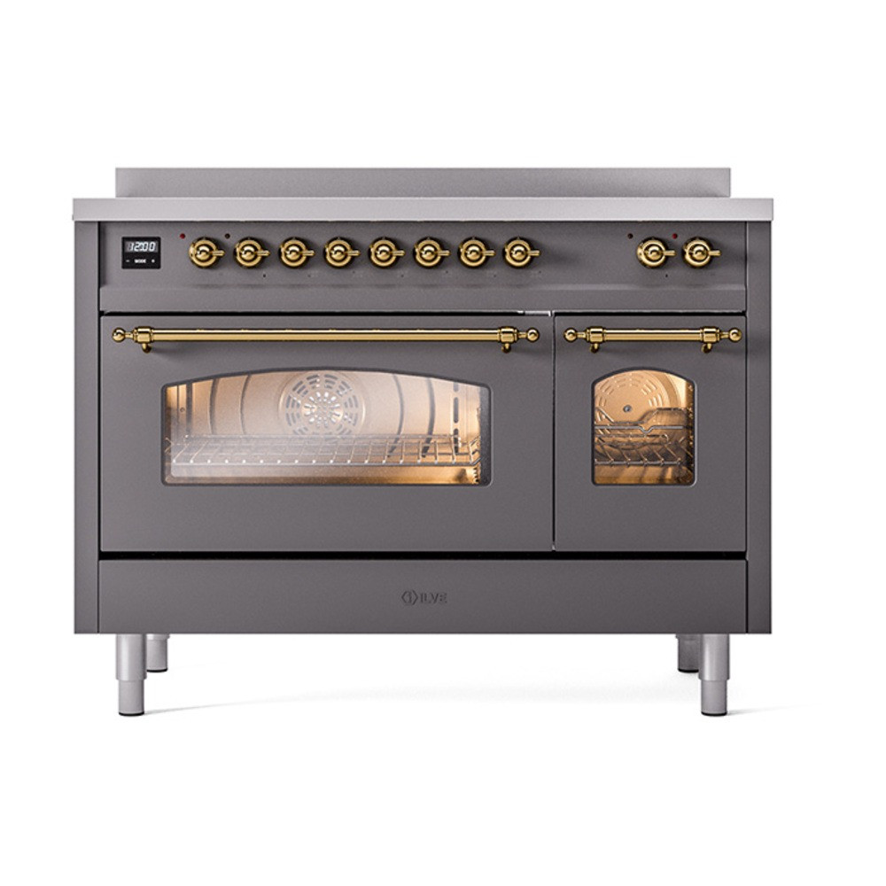 Ilve UPI486NMPMGG Nostalgie 48" Induction Range with 6 Cooking Elements ...