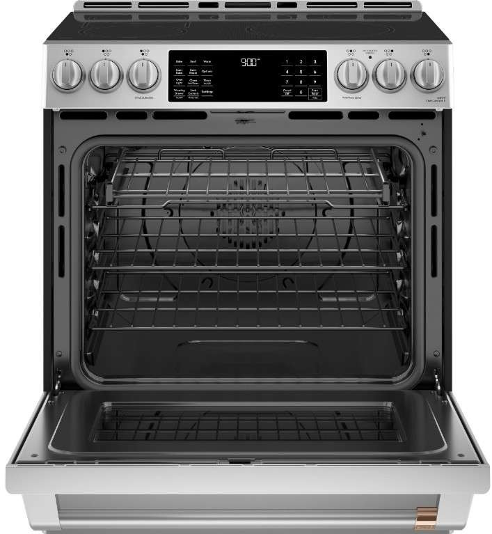 Cafe CHS900P2MS1 30" Slide-In Front Control Induction Range - Stainless ...