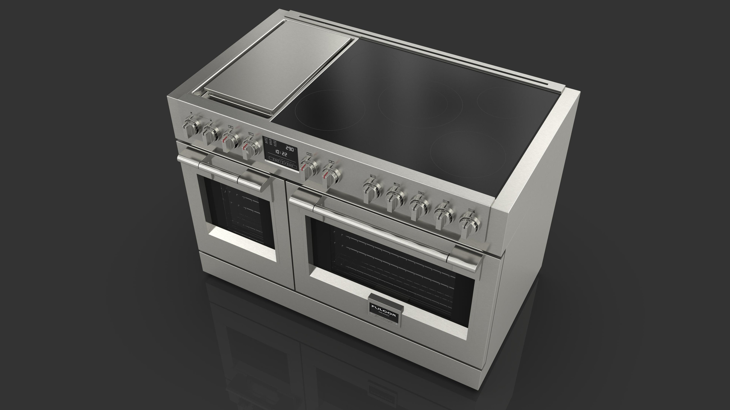 Fulgor Milano F6PIR485GS1 48" Induction Range with 5 Cooking Zones and ...