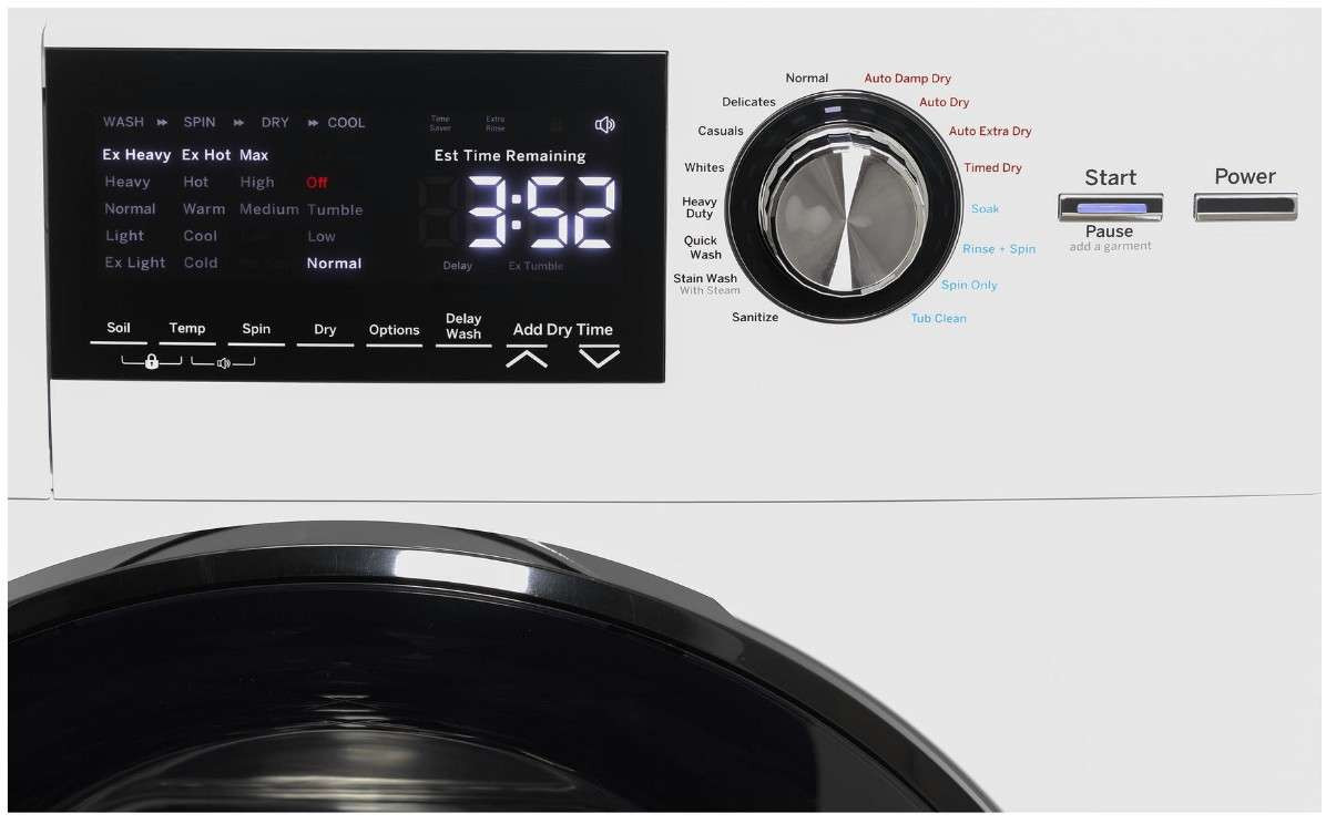 GE GFQ14ESSNWW 24" Front Load Combination Washer and Electric Dryer ...