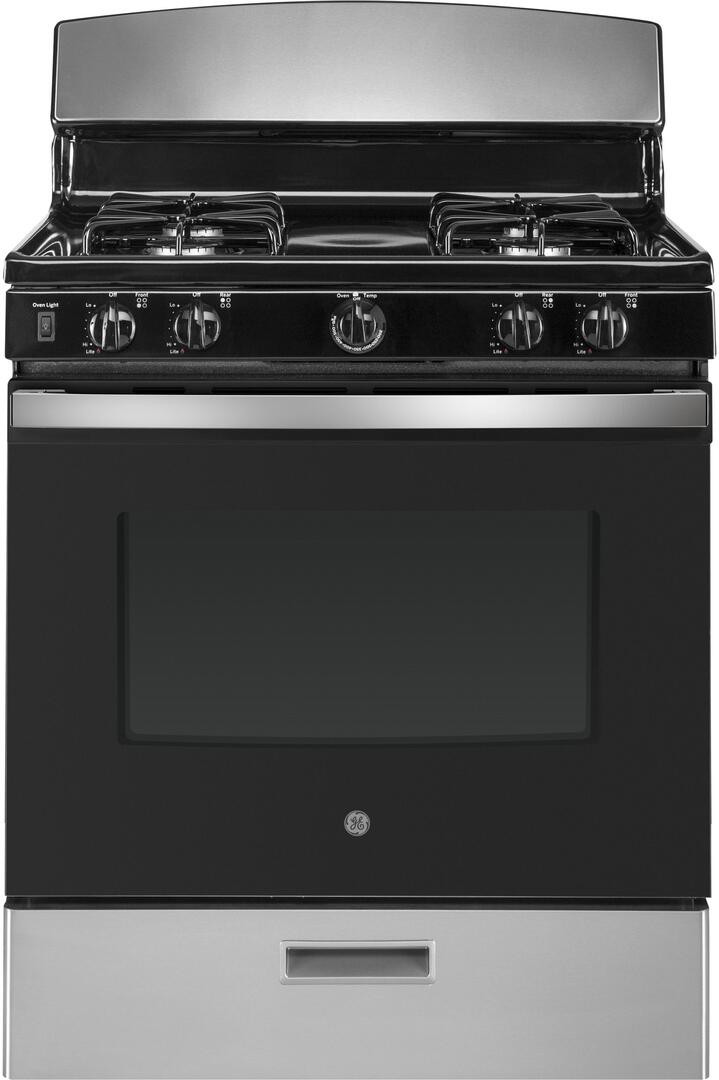 GGF500PVSS GE 30" Free Standing Gas Range 4 Burners with Griddle ...