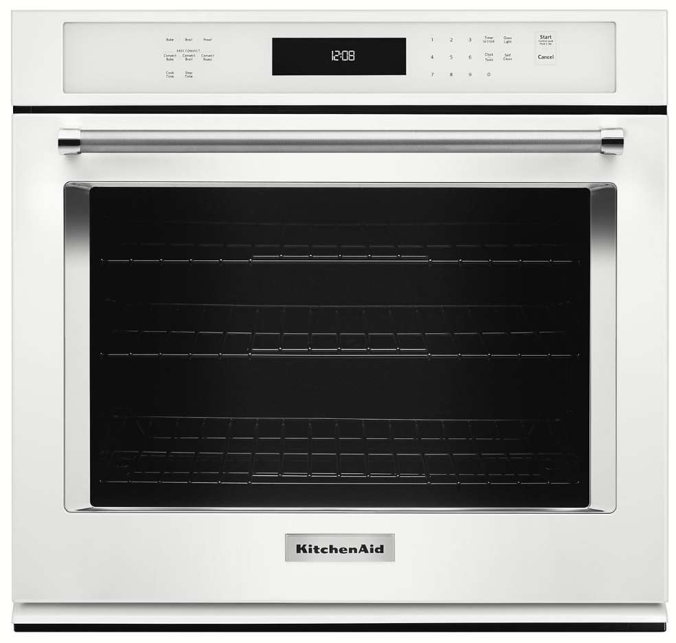 KitchenAid KOSE500EWH 30" Single Wall Oven with Even-Heat True ...