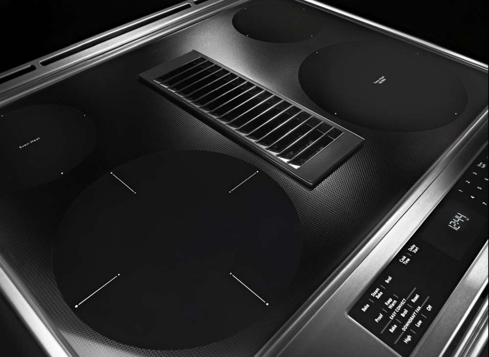 KitchenAid KSEG950ESS 30-Inch 4-Element Electric Downdraft Slide-In ...