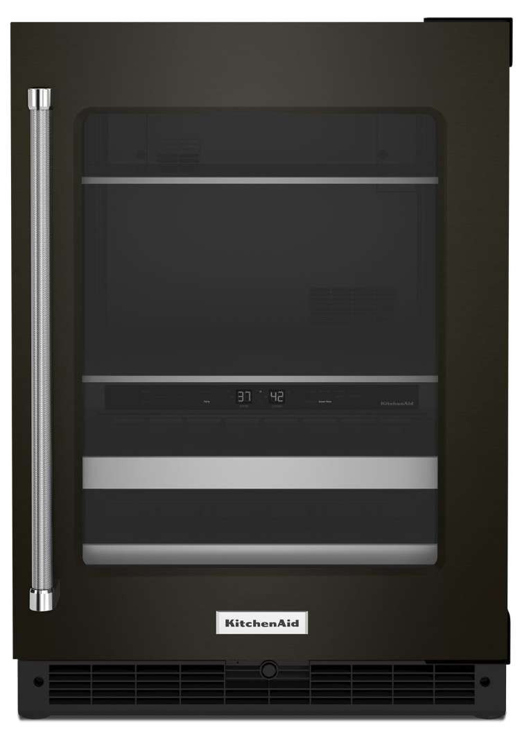 KUBR214KSB KitchenAid 24" Undercounter Beverage Center with Glass Door ...