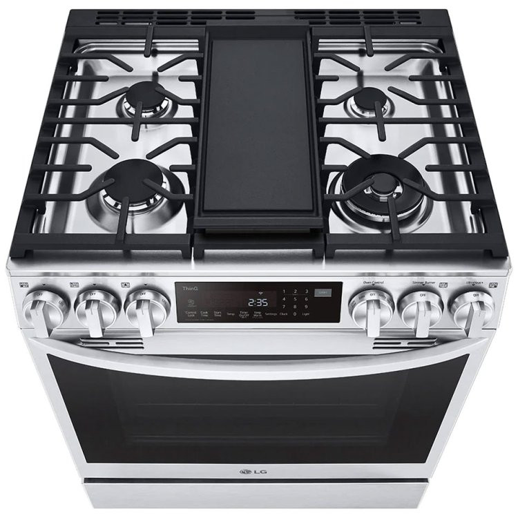 LG LSDL6336F 30" 6.3 Dual Fuel Slide-In Range with Air Fry - Stainless ...
