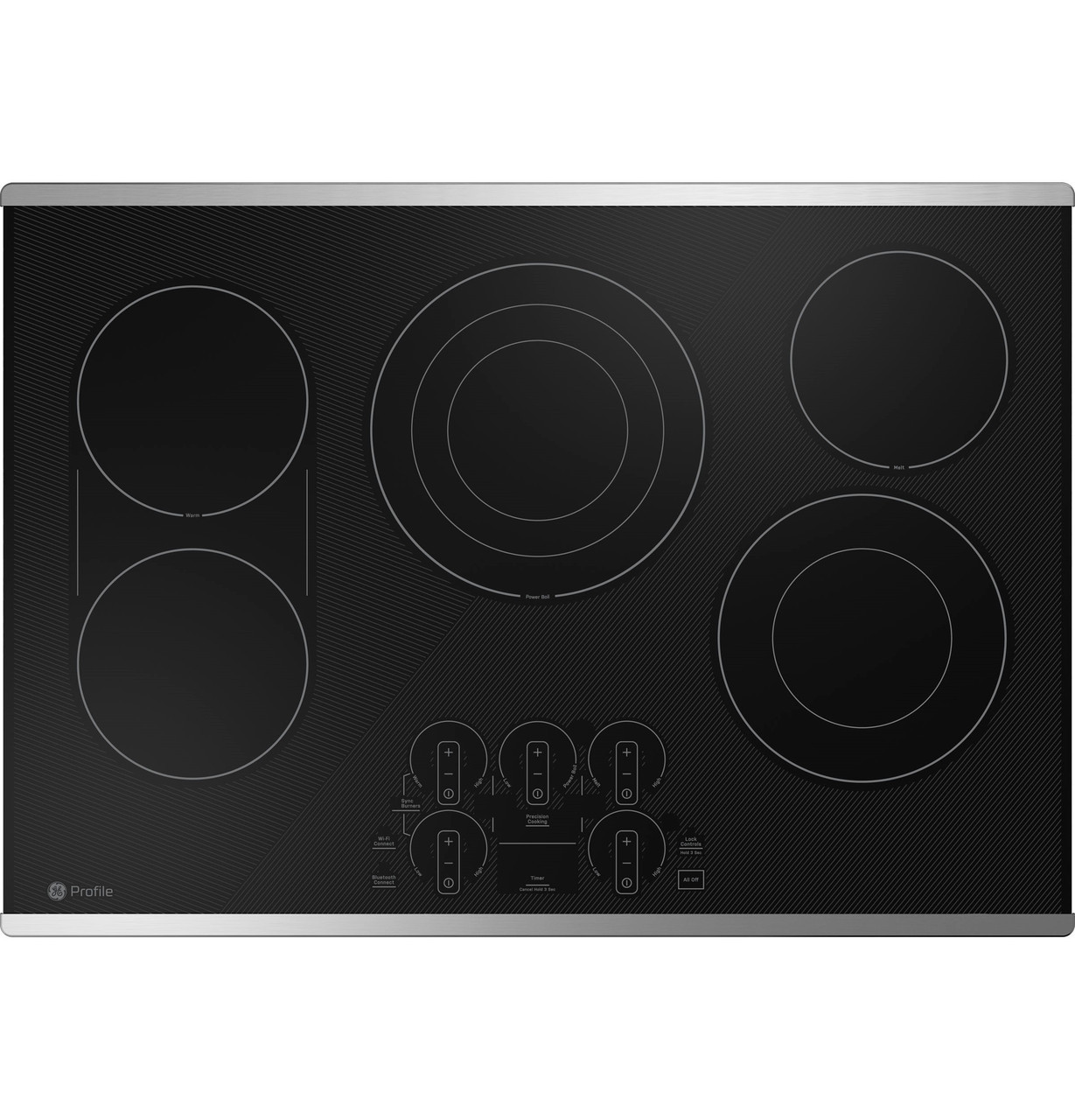 PEP9030DTBB GE Profile 30" ADA Compliant WiFi Enabled Electric Cooktop ...