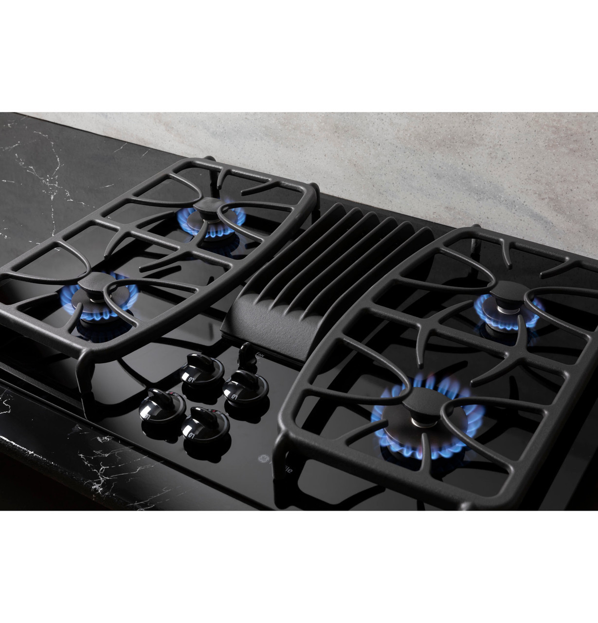 GE Profile PGP9830SRSS 30" Gas Downdraft Cooktop with 4 Sealed Burners ...