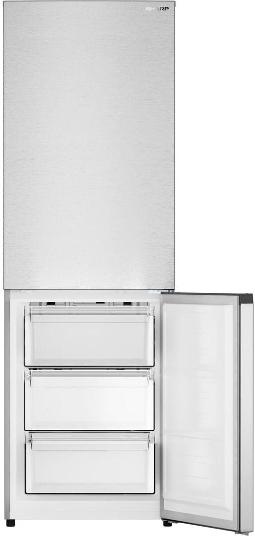 Sharp SJB1255GS 24" Counter Depth Bottom Mount Freezer Refrigerator 11. ...