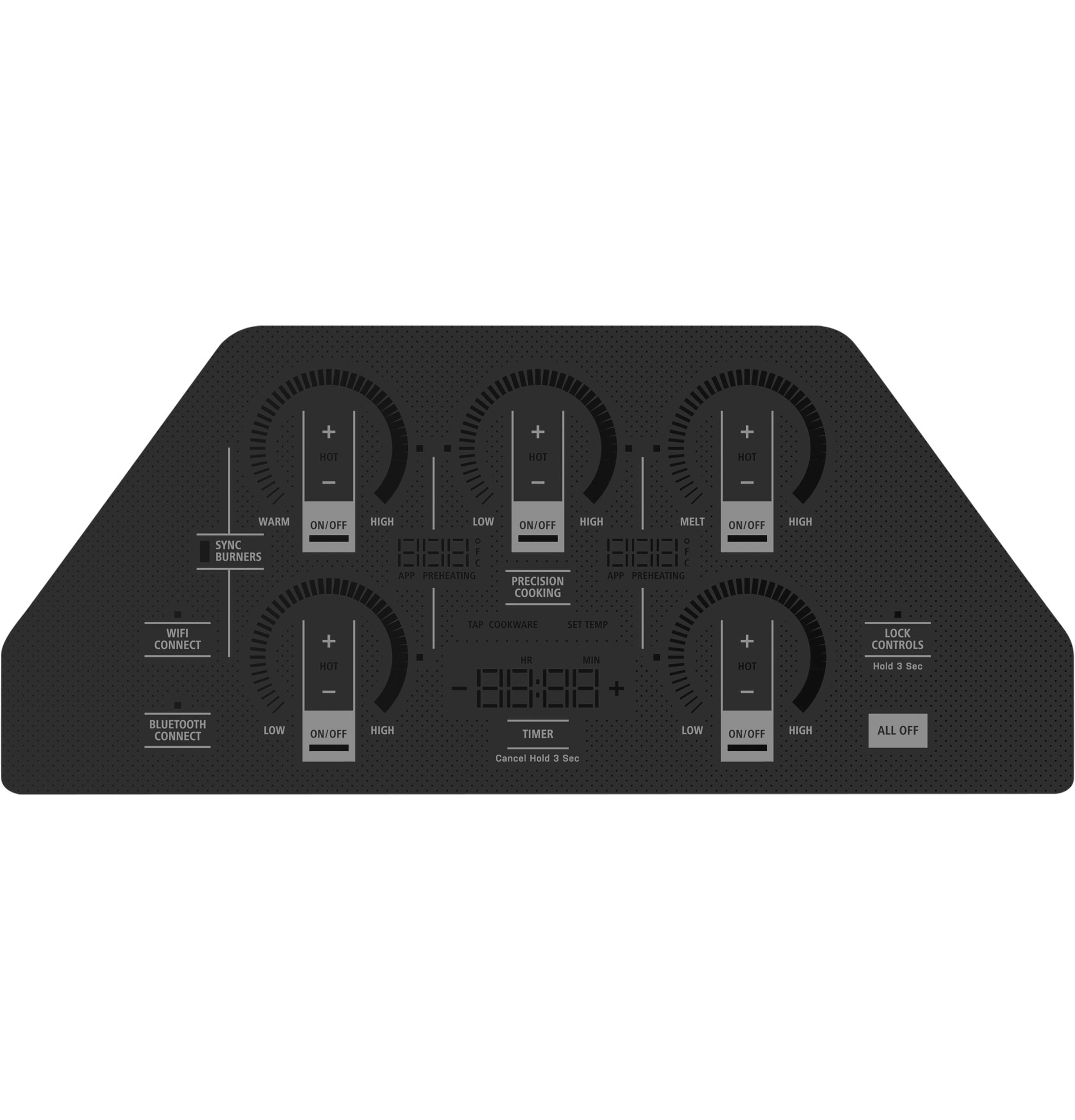 Monogram ZHU36RDTBB 36" Induction Cooktop with Glide Touch Control and ...