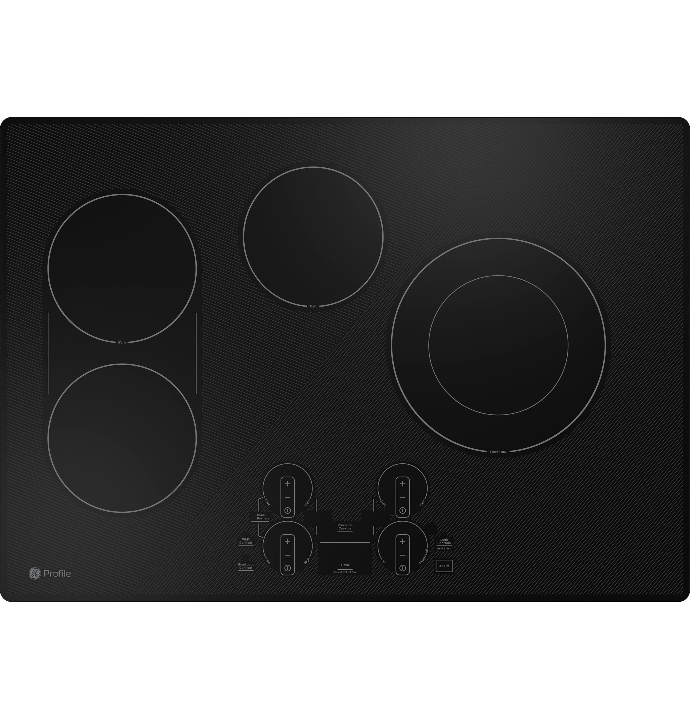 PEP9030DTBB GE Profile 30" ADA Compliant WiFi Enabled Electric Cooktop ...