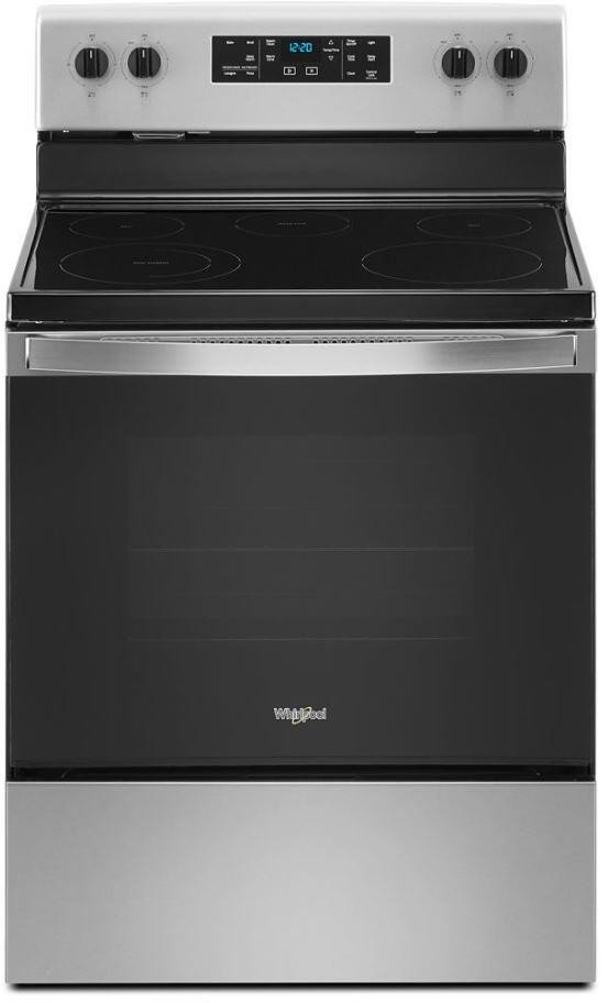 WFE505W0JS Whirlpool 30" Freestanding Electric Range with 5 Elements ...